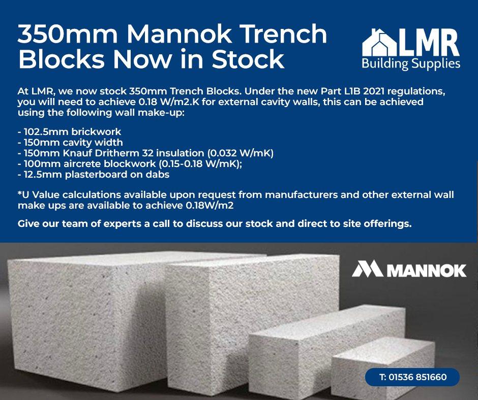 350MM MANNOCK TRENCH BLOCKS NOW IN STOCK | LMR Building Supplies